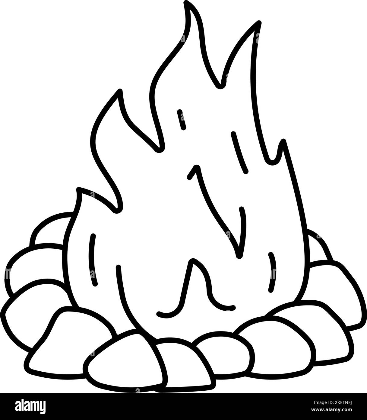 campfire line icon vector illustration Stock Vector Image & Art - Alamy