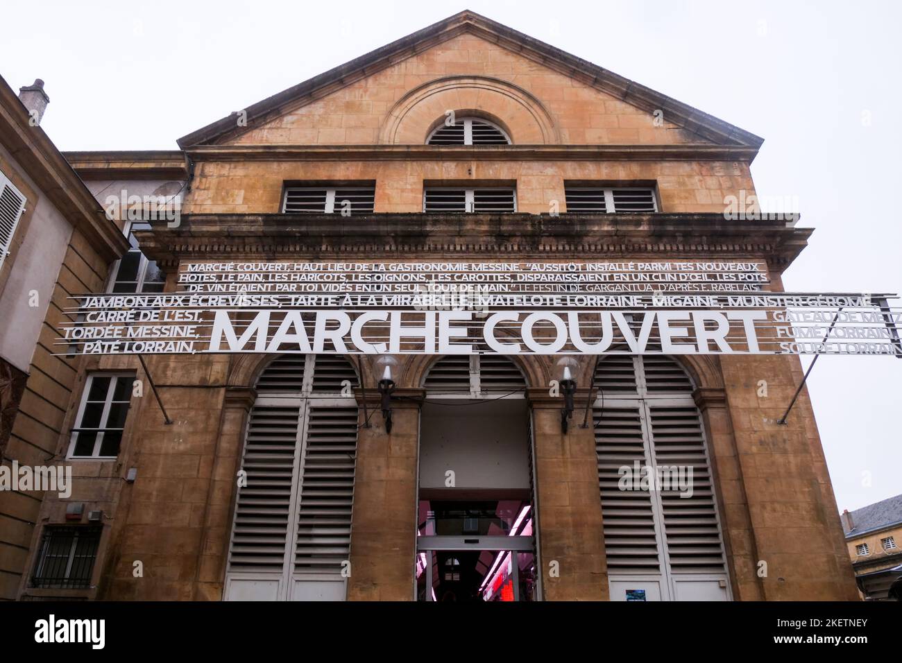 Covered market, Metz, Moselle, Lorraine, Grand Est region, France Stock ...