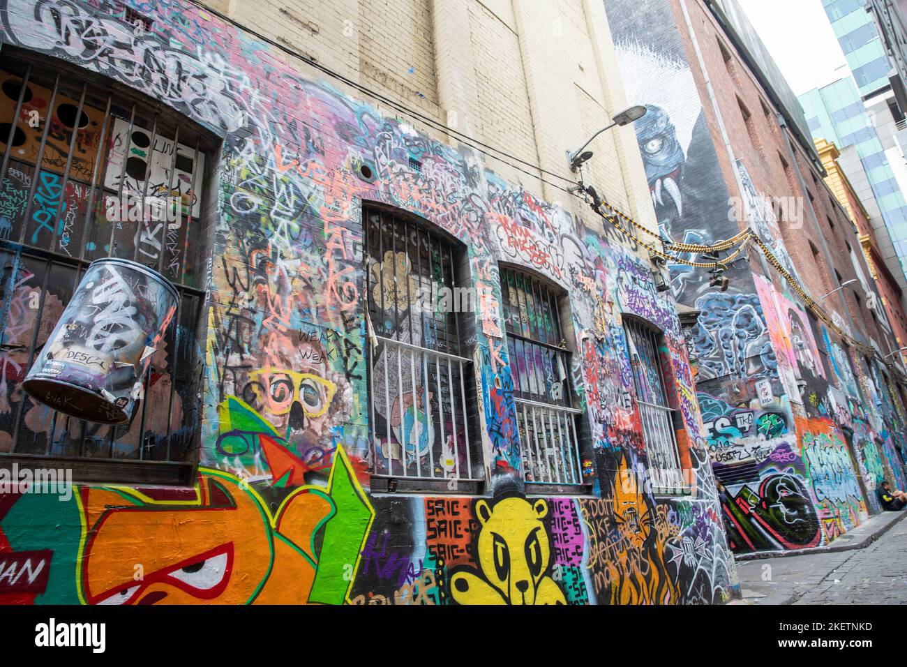 Hosier Lane Melbourne city centre Victoria, street art and artworks in ...