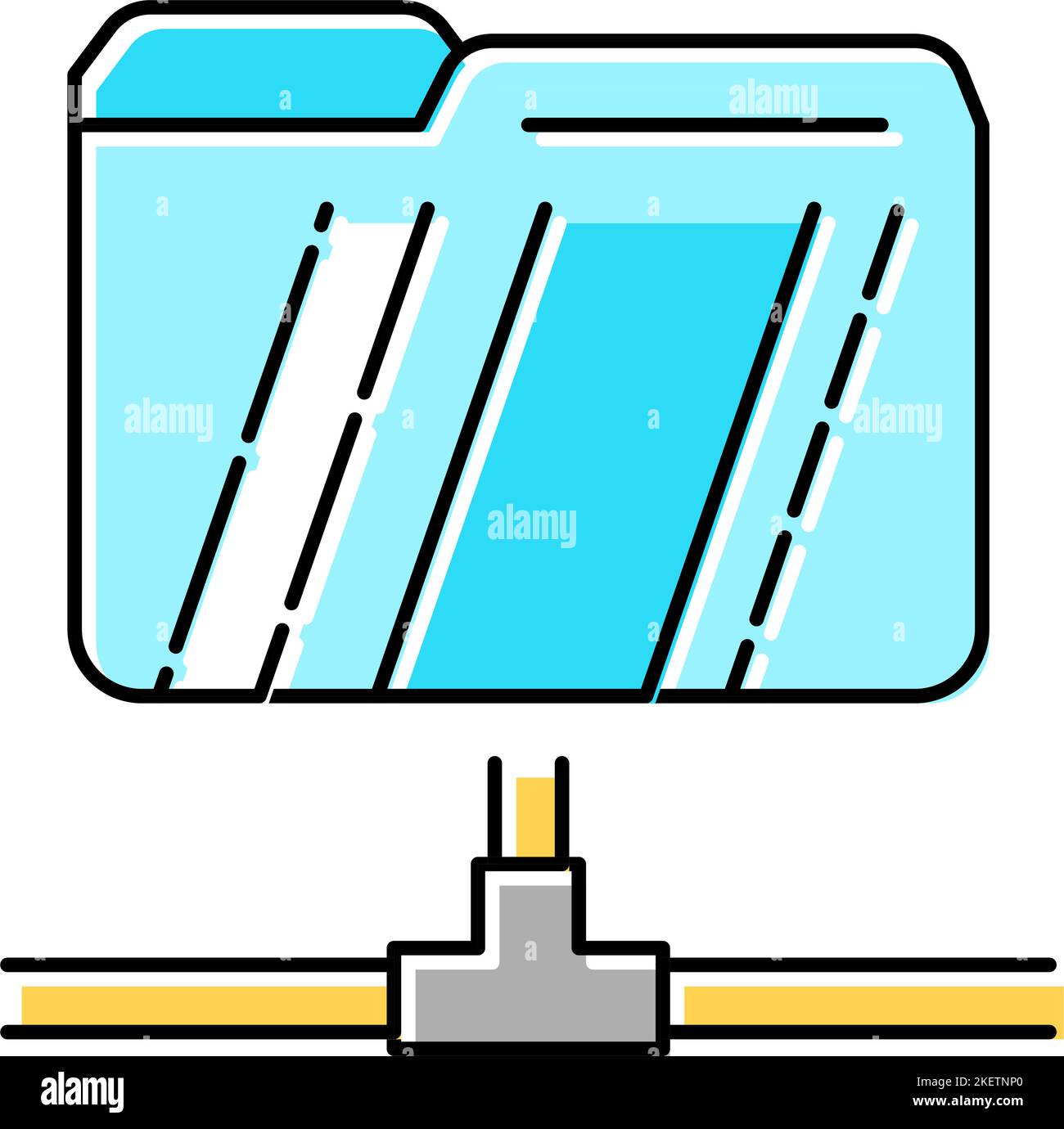 Data Folder Color Icon Vector Illustration Stock Vector Image And Art Alamy