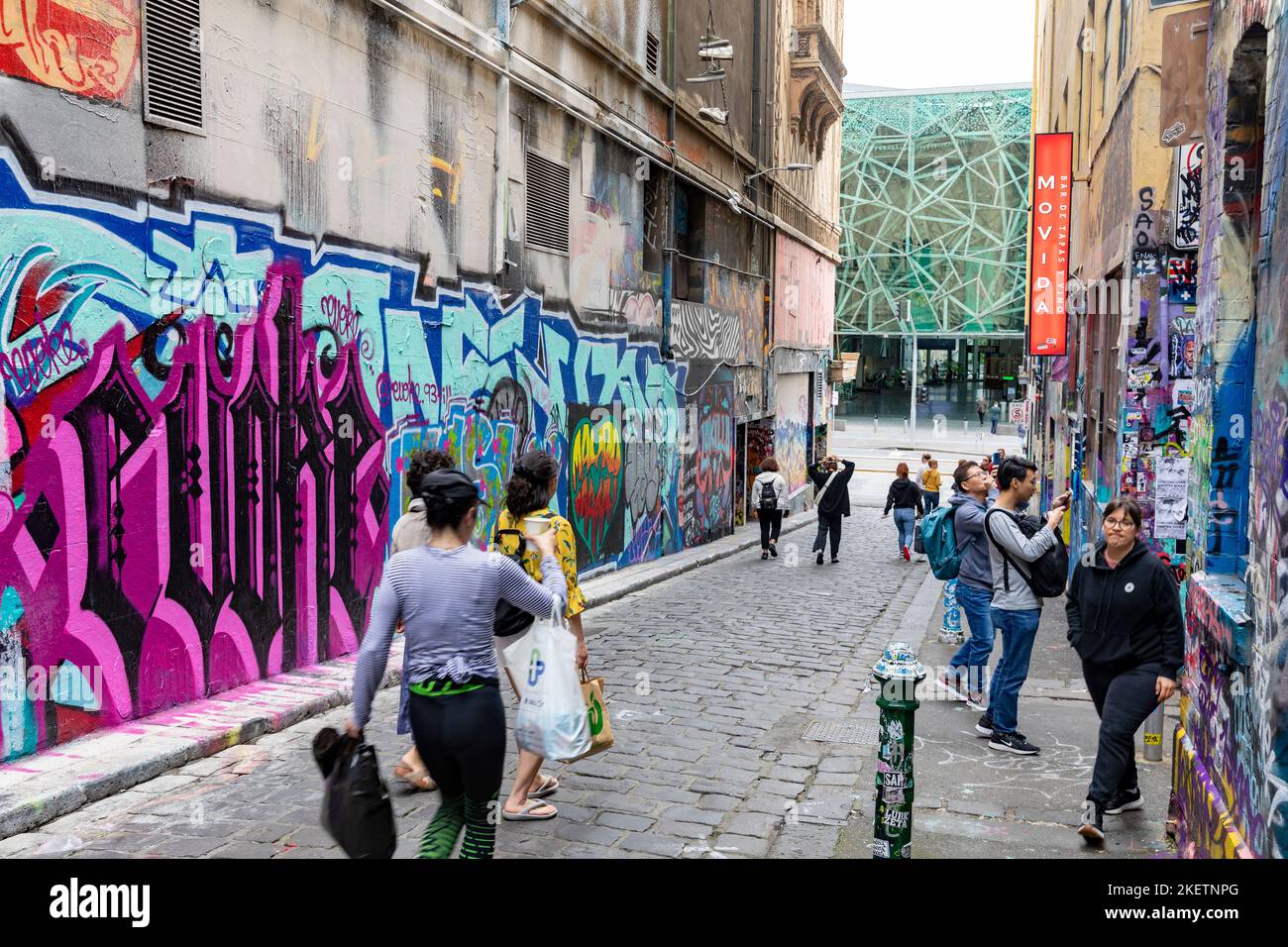 Hosier Lane Melbourne city centre Victoria, street art and artworks in ...