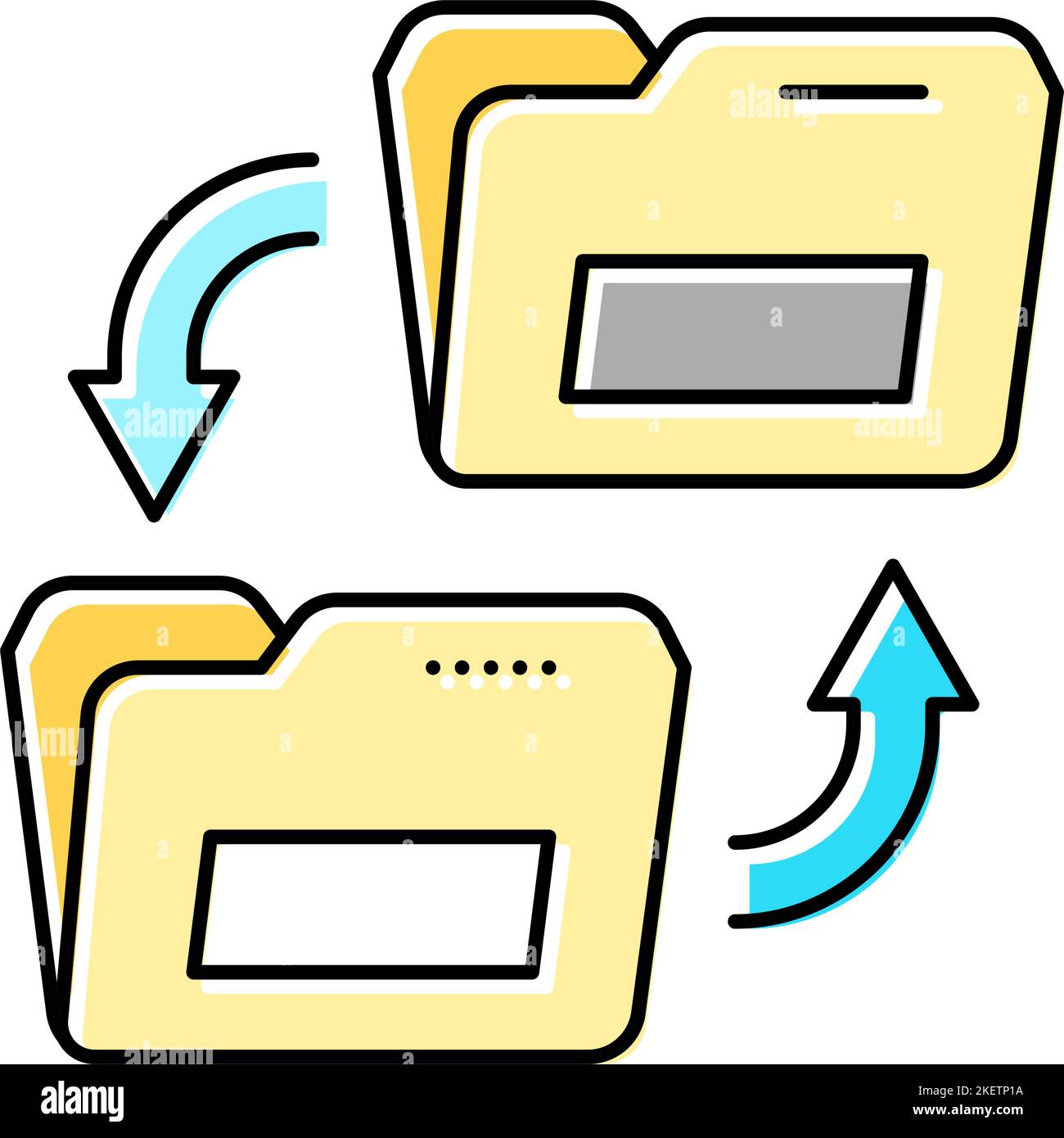 transfer folder color icon vector illustration Stock Vector Image & Art ...