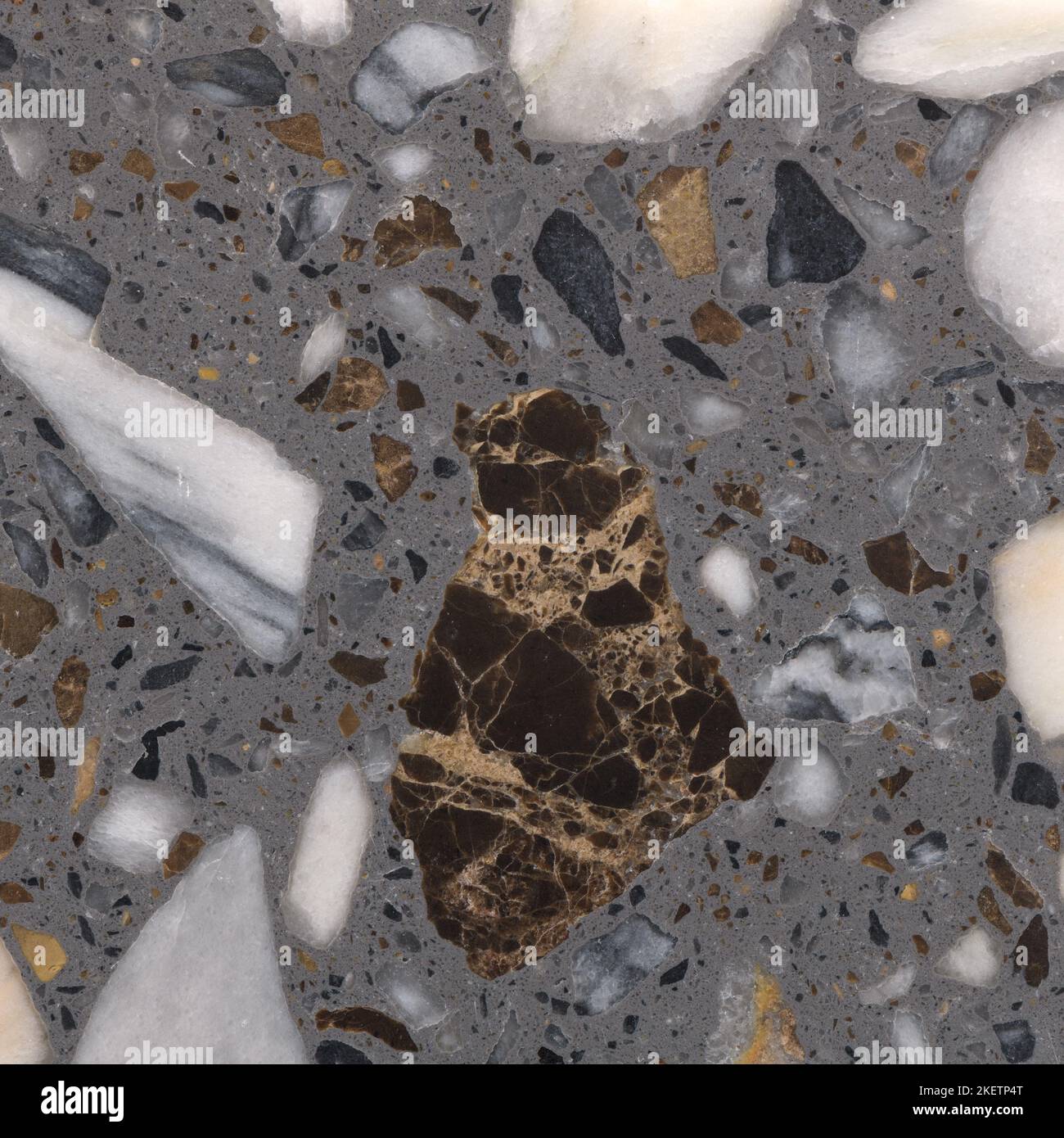 Close up of a recycled compressed stone chipboard. Useful for designers ...