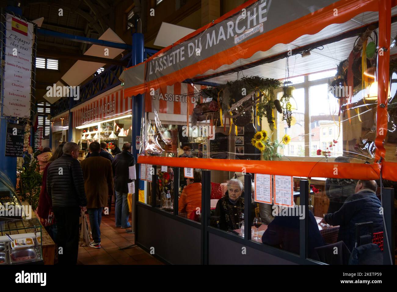 Covered Market, Cathedral square, Metz, Moselle, Lorraine, Grand Est ...