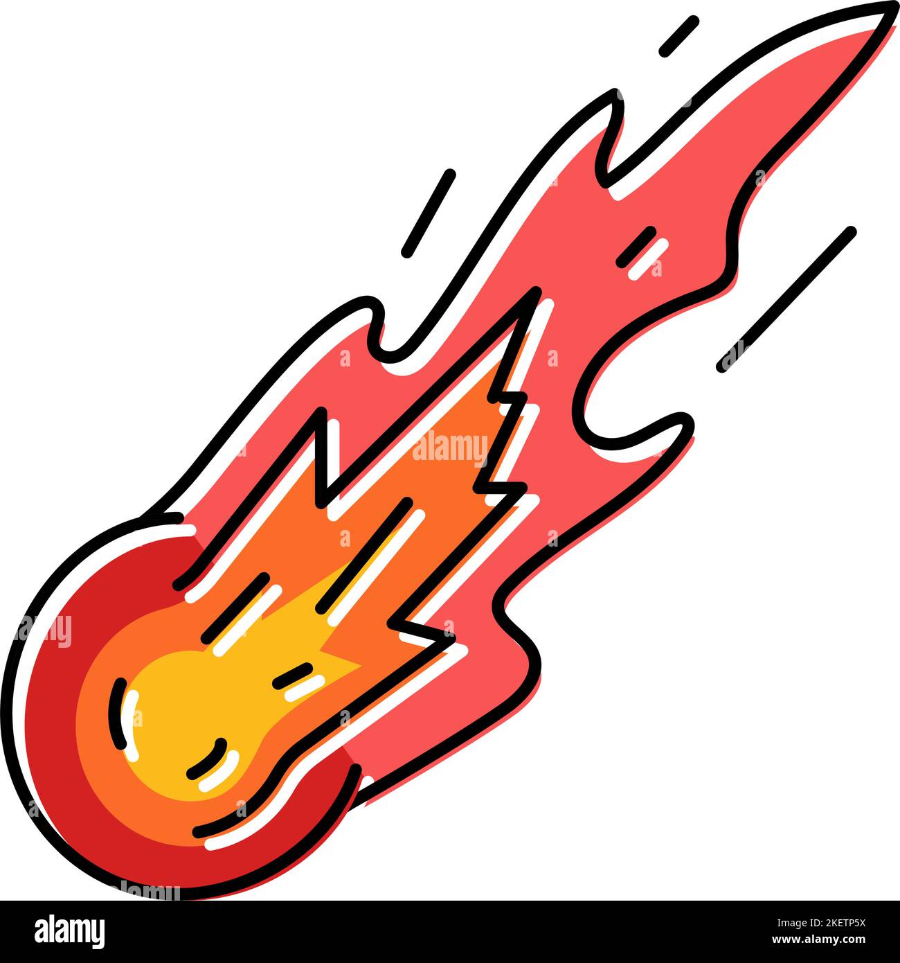 fireball color icon vector illustration Stock Vector Image & Art - Alamy