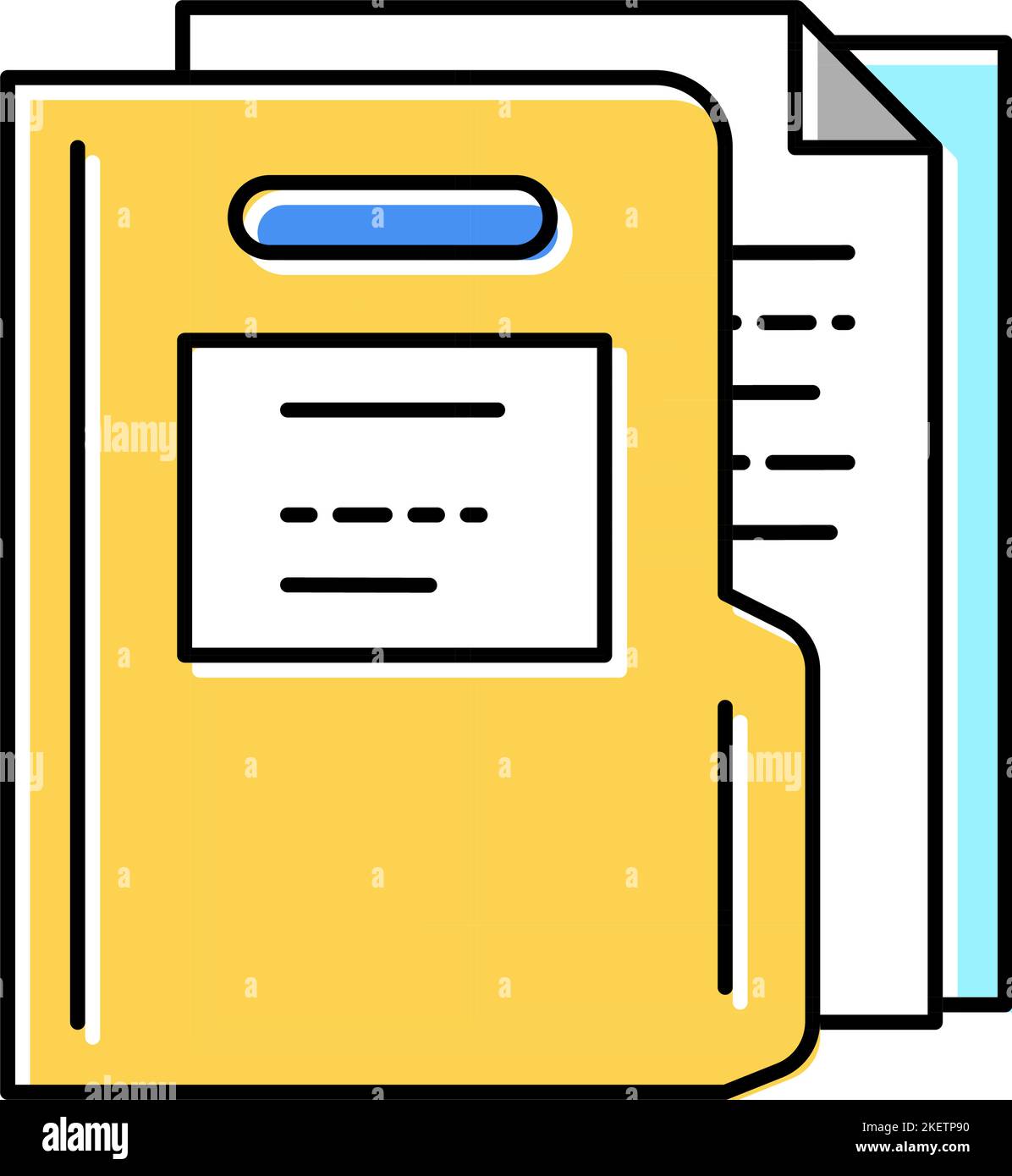 paper folder color icon vector illustration Stock Vector Image & Art ...