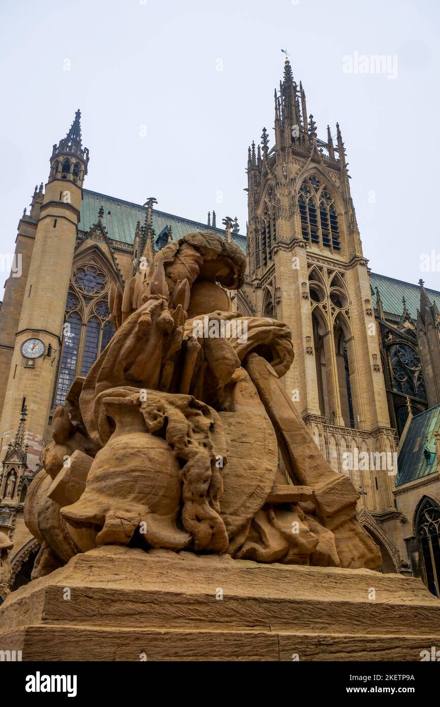 Monument tto General Patton, Metz, Moselle, Lorraine, Grand Est region ...