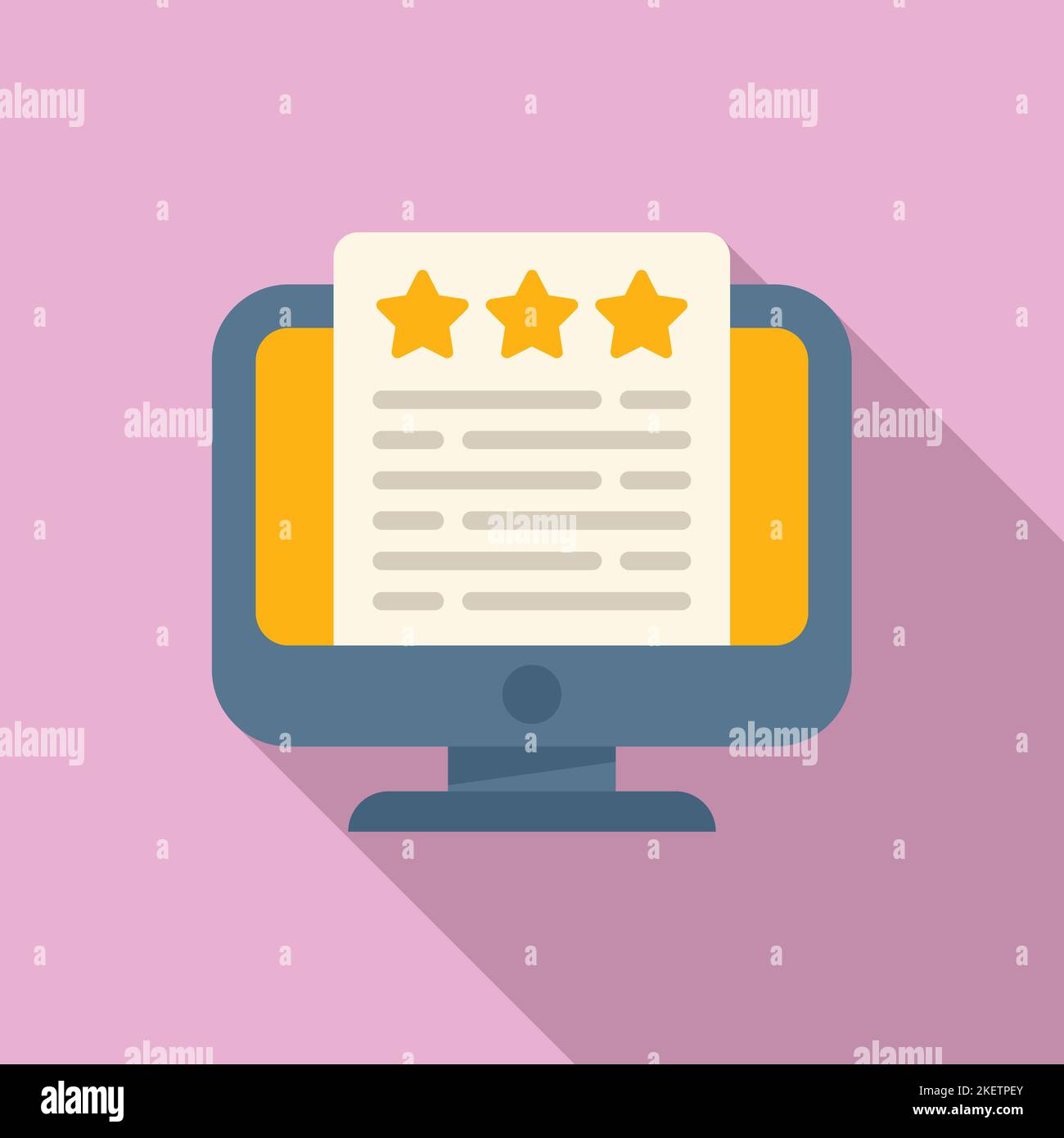Feedback icon flat vector. Star review. Star rate Stock Vector Image ...