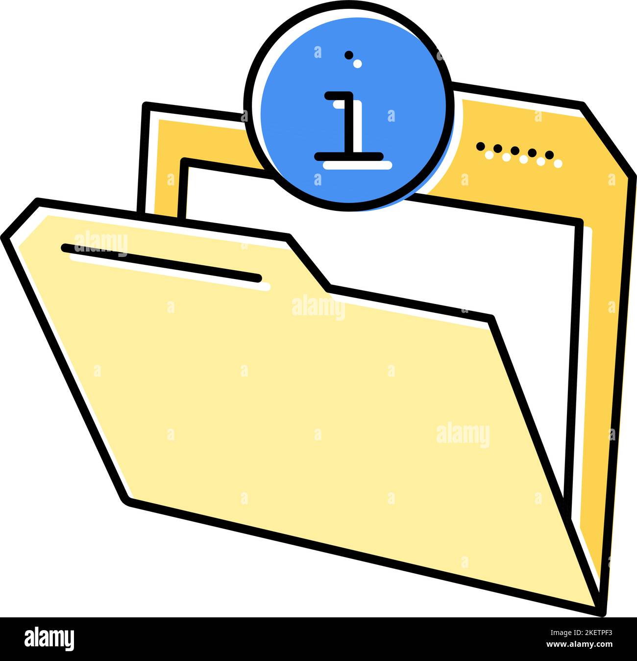 information folder color icon vector illustration Stock Vector Image ...