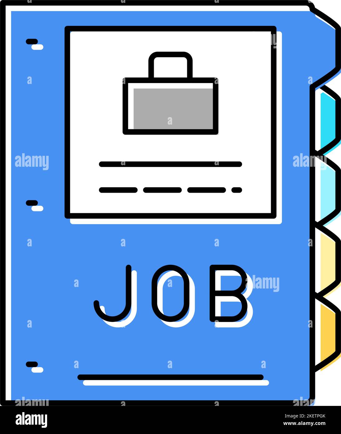 job folder color icon vector illustration Stock Vector Image & Art - Alamy