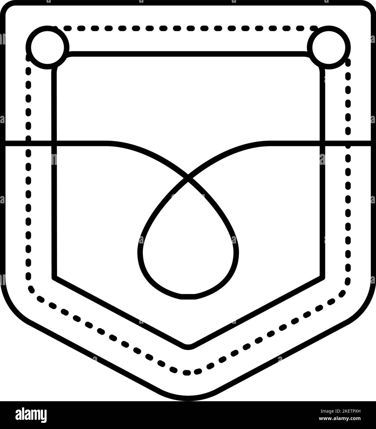 pocket denim line icon vector illustration Stock Vector Image & Art - Alamy