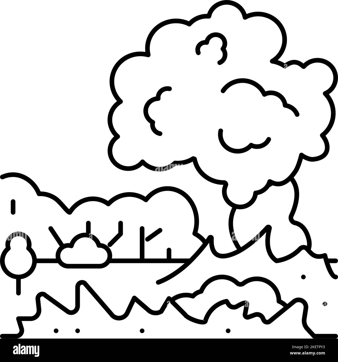 wildfire fire line icon vector illustration Stock Vector Image & Art ...