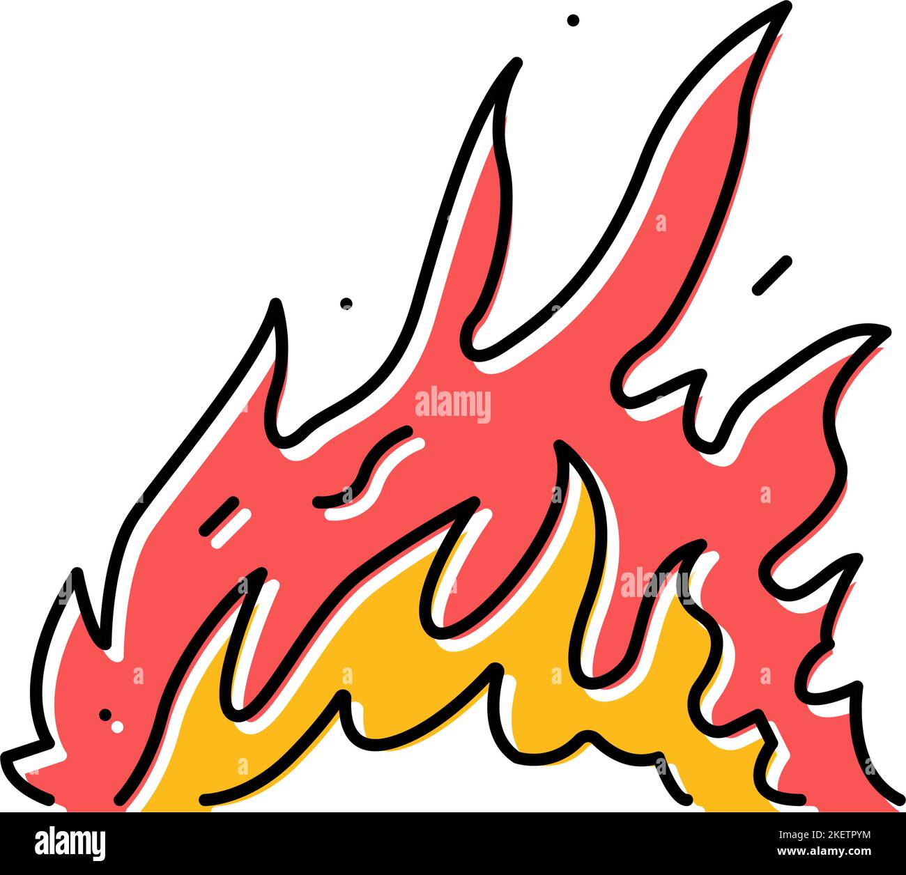 blaze fire color icon vector illustration Stock Vector Image & Art - Alamy