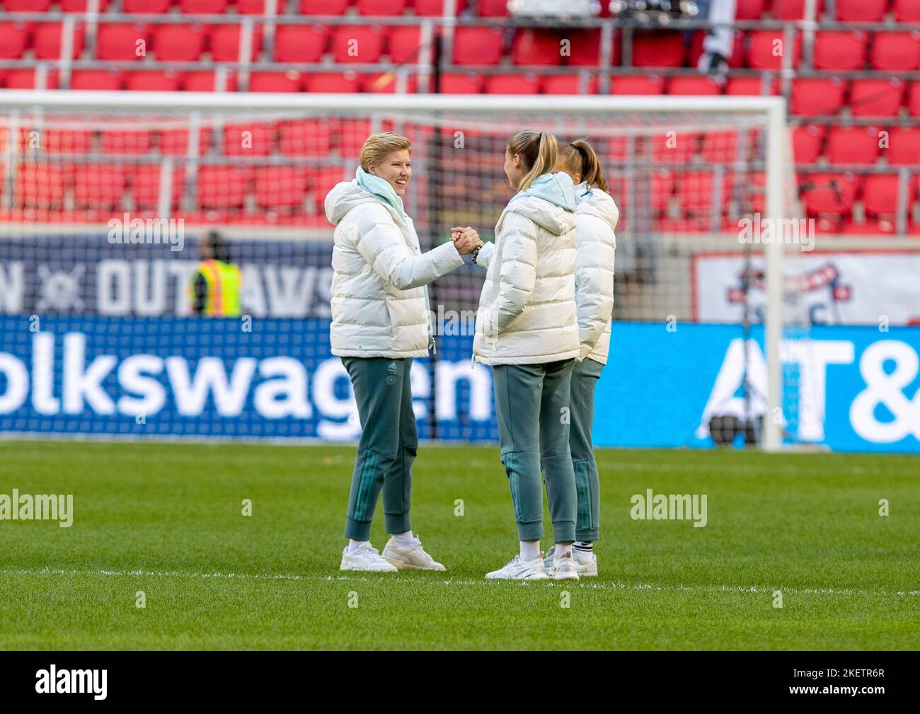New Jersey, USA, November 13th 2022: German team checking the field ...