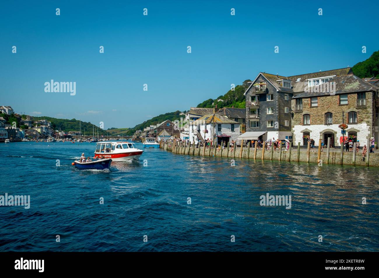 21st July 2021 - Looe, UK: A lovely summers day for activities on the ...