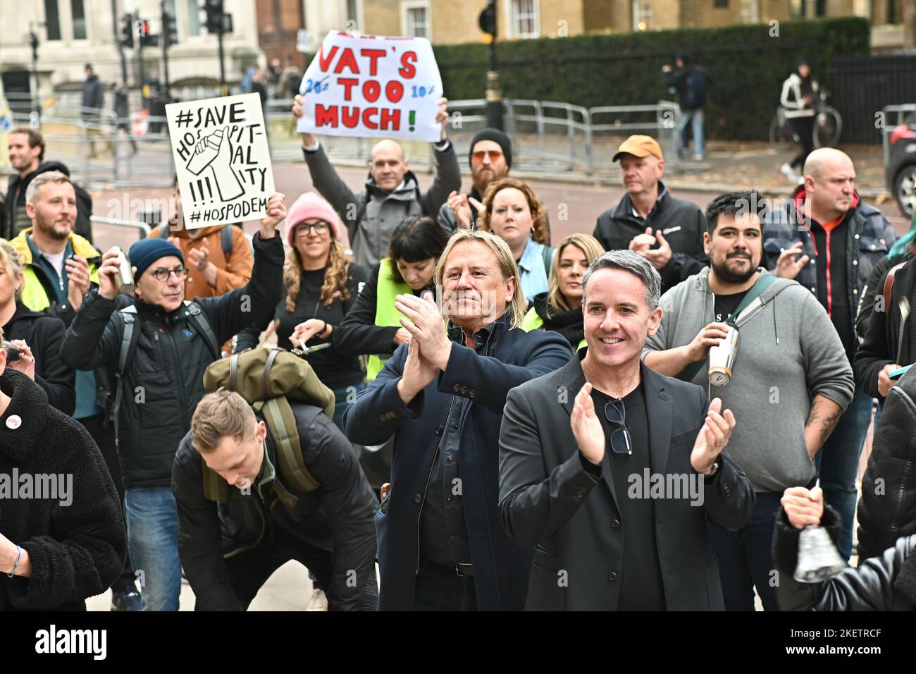 HM treasury, London, England, UK. 22th November 2022. The demonstration ...