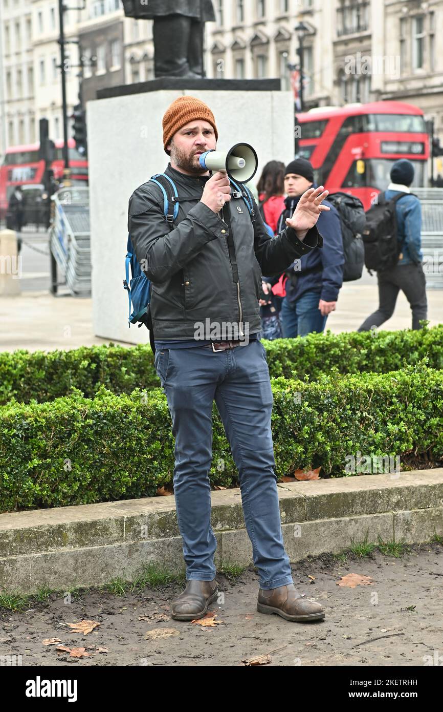 Parliament square, London, England, UK. 22th November 2022. Speaker ...
