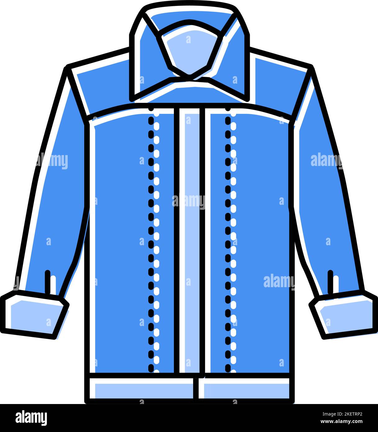 jacket denim color icon vector illustration Stock Vector Image & Art ...