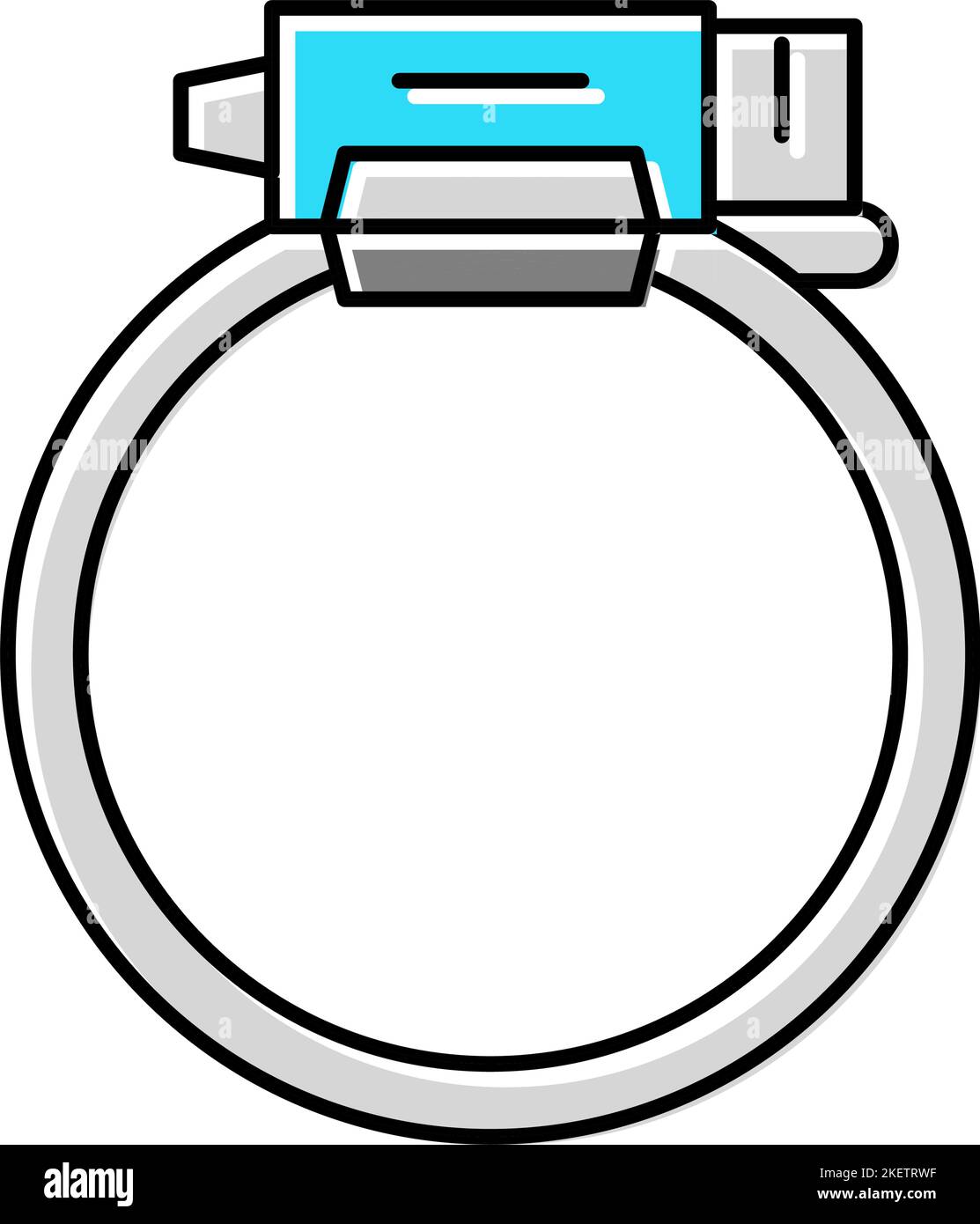 hose clamp color icon vector illustration Stock Vector Image & Art - Alamy