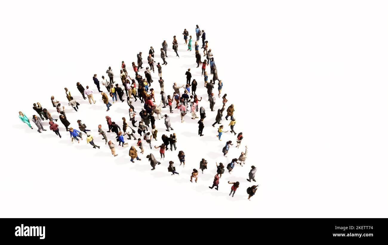 Concept conceptual large community of people forming toxic icon. 3d ...