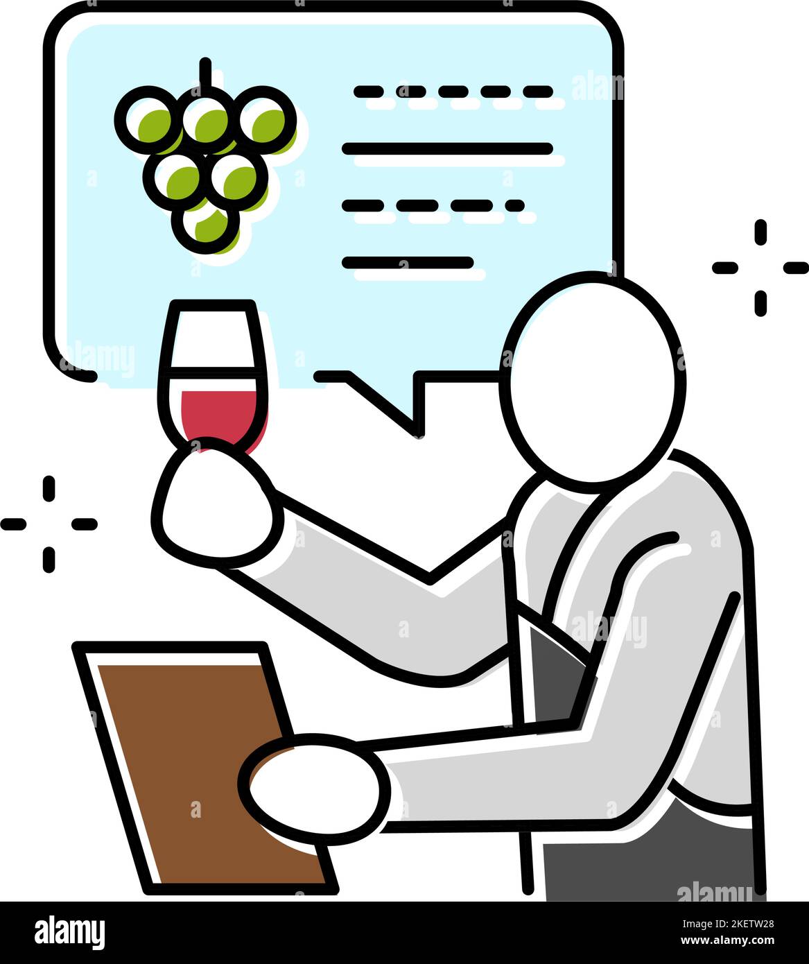 sommelier profession color icon vector illustration Stock Vector Image ...