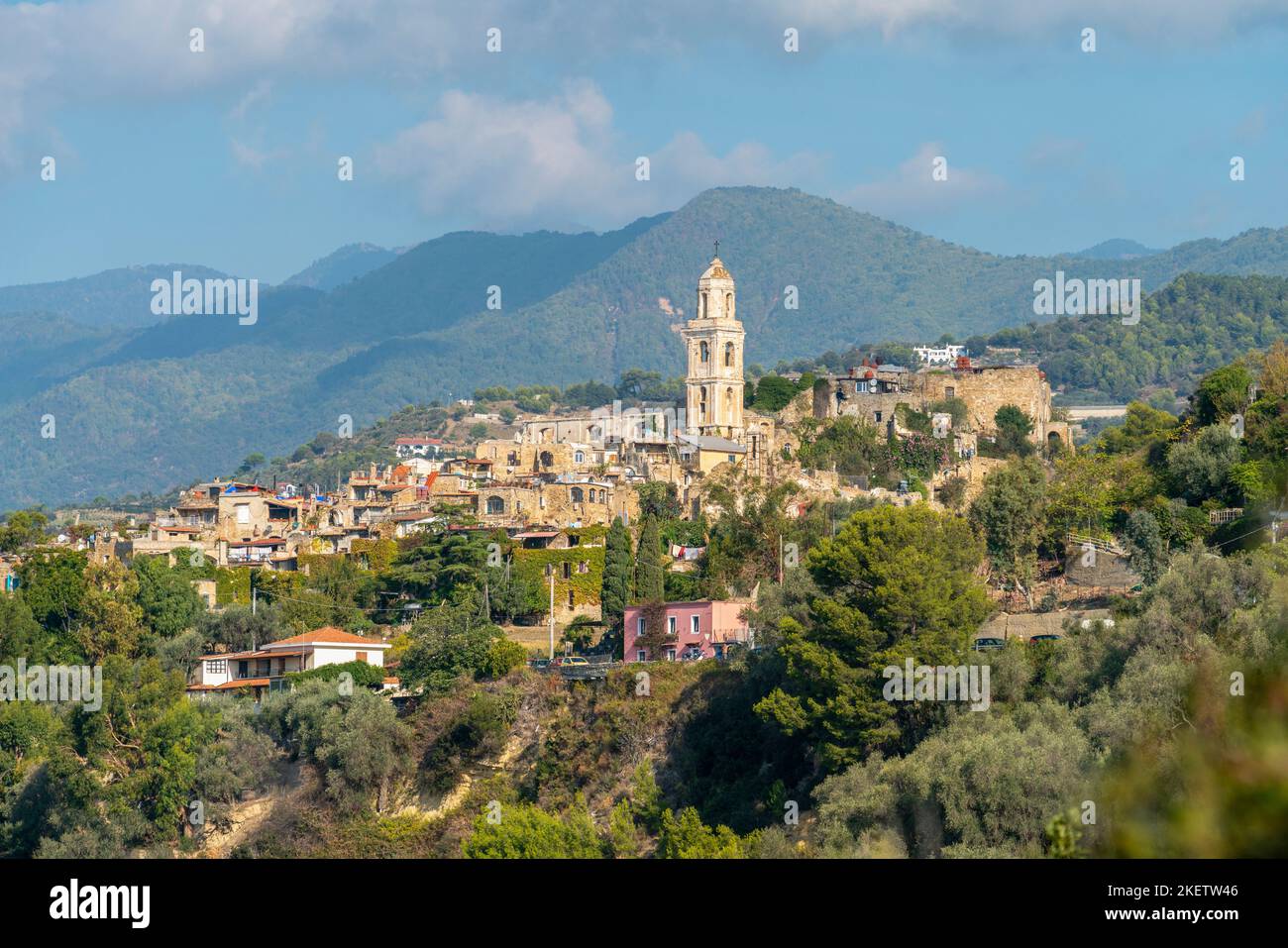 Impression of Bussana Vecchia, a former ghost town of the Liguria ...