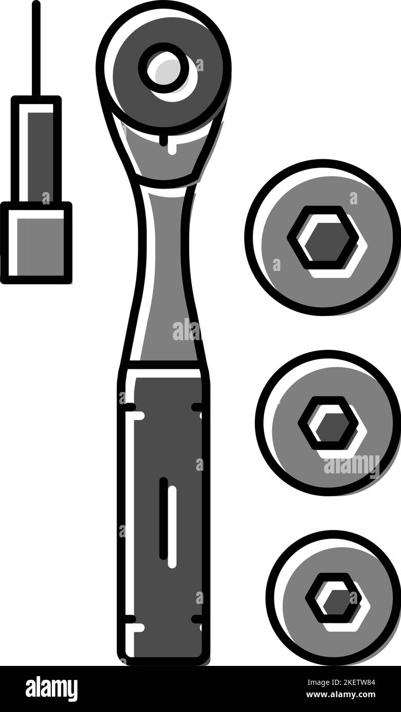 socket wrench tool color icon vector illustration Stock Vector Image ...