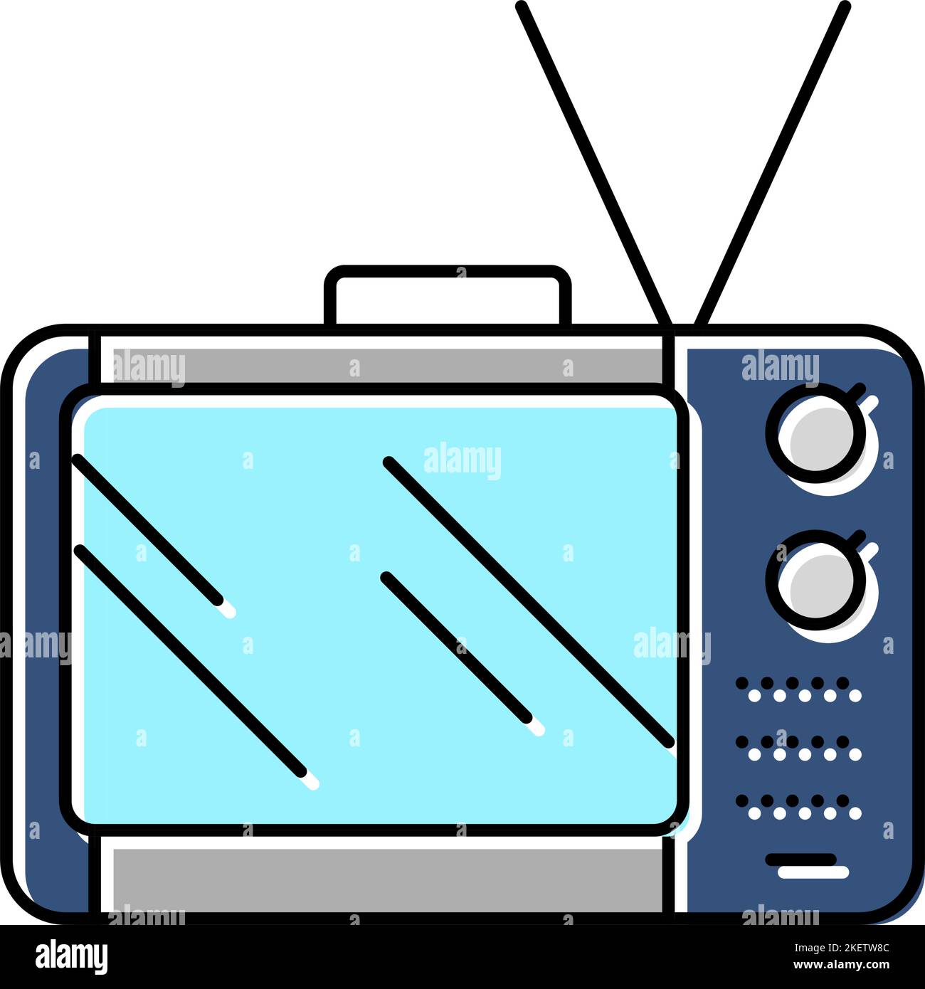 television retro device color icon vector illustration Stock Vector ...