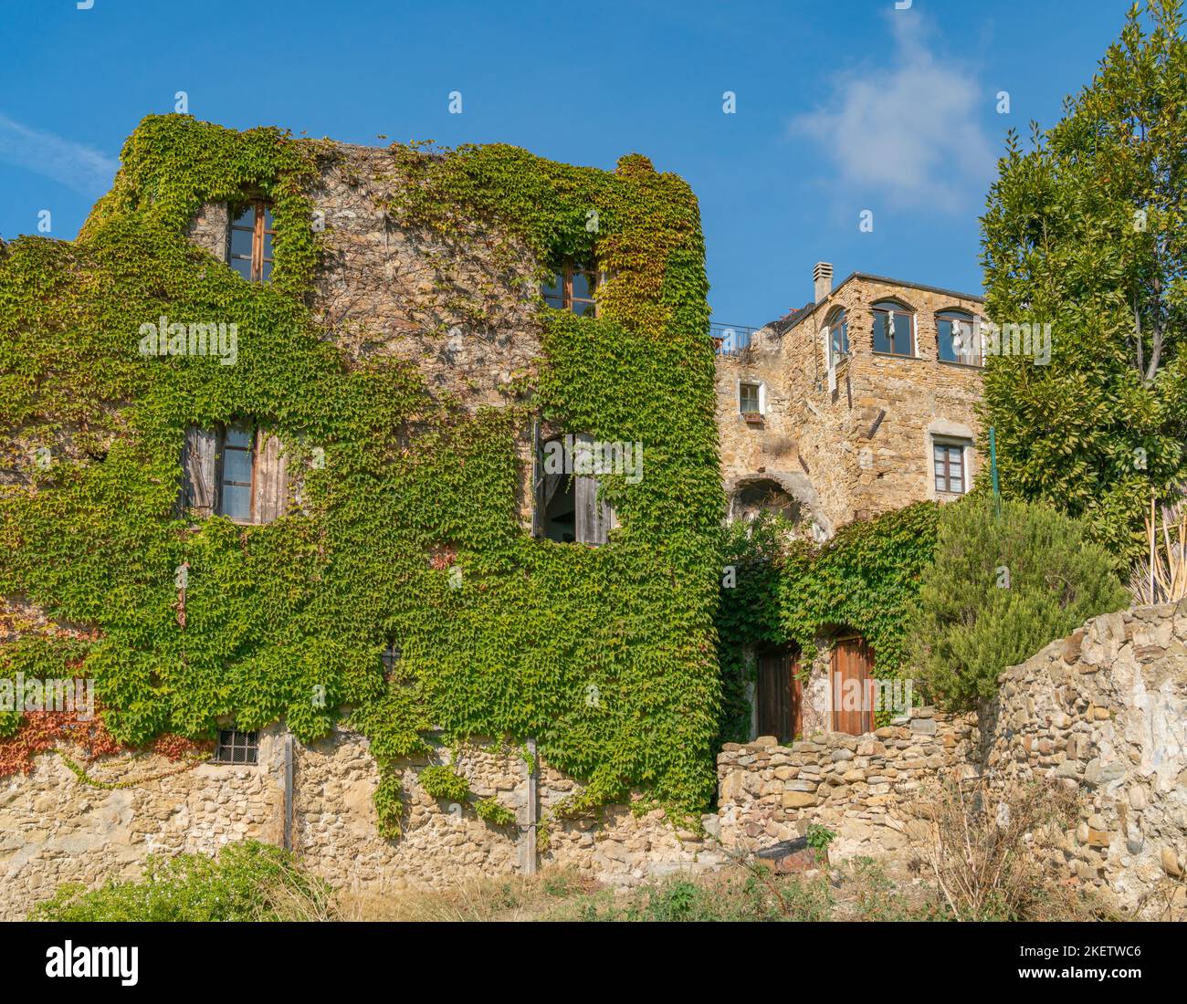 Impression of Bussana Vecchia, a former ghost town of the Liguria ...