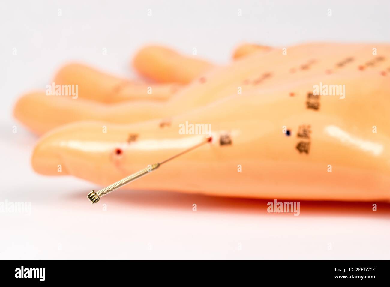 Acupuncture Needle On Acupuncture Hand Model Stock Photo - Alamy