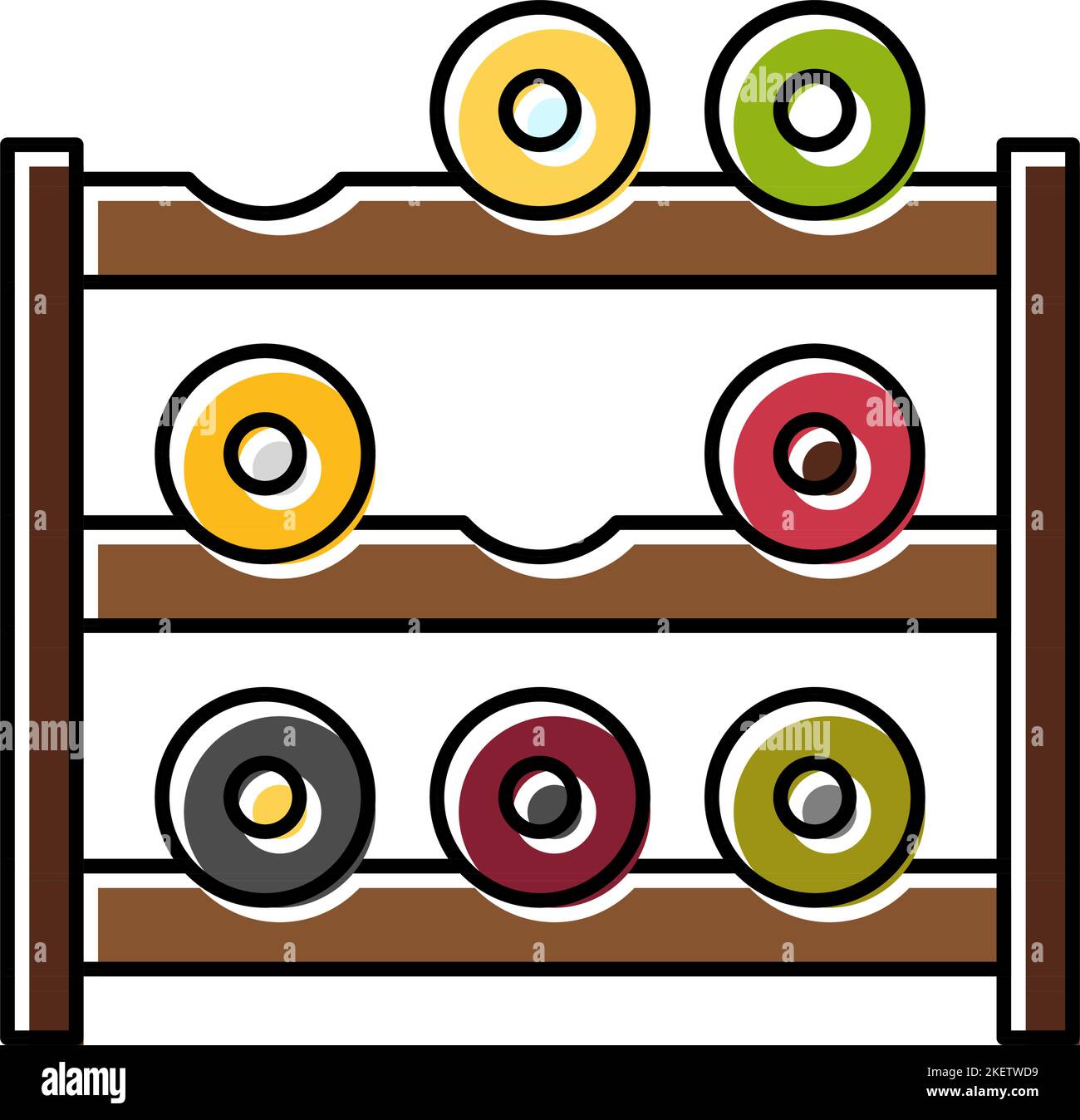rack wine color icon vector illustration Stock Vector Image & Art - Alamy