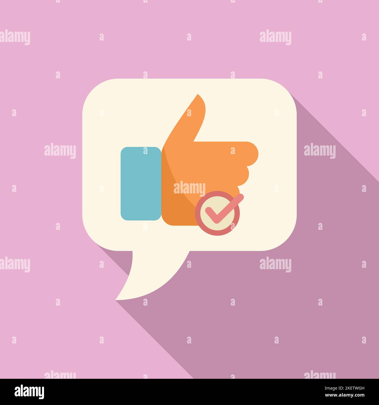 Rate chat icon flat vector. Feedback review. Service client Stock ...
