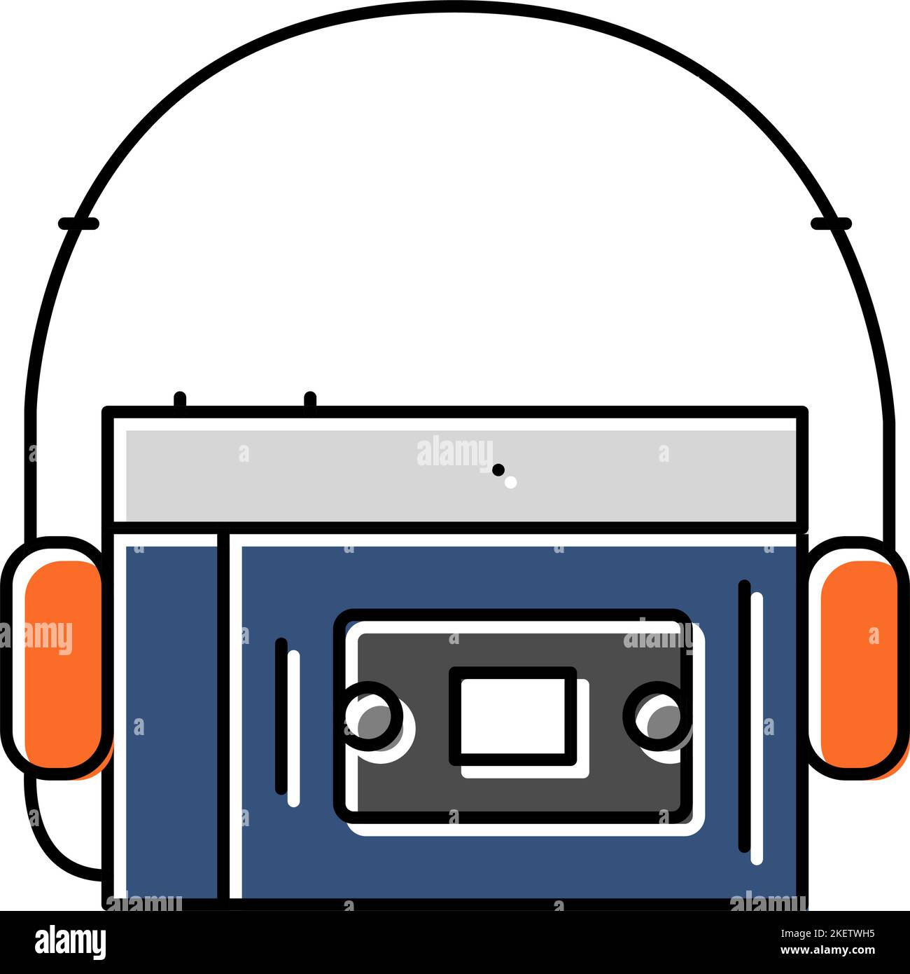 cassette audio player color icon vector illustration Stock Vector Image ...