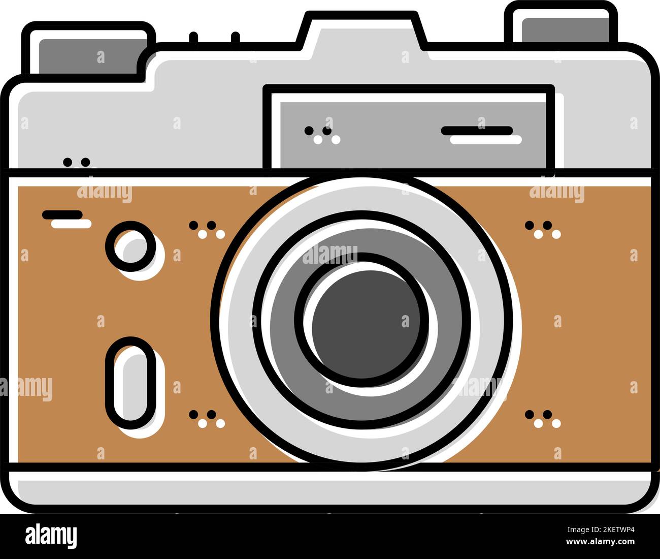 photo camera retro gadget color icon vector illustration Stock Vector ...