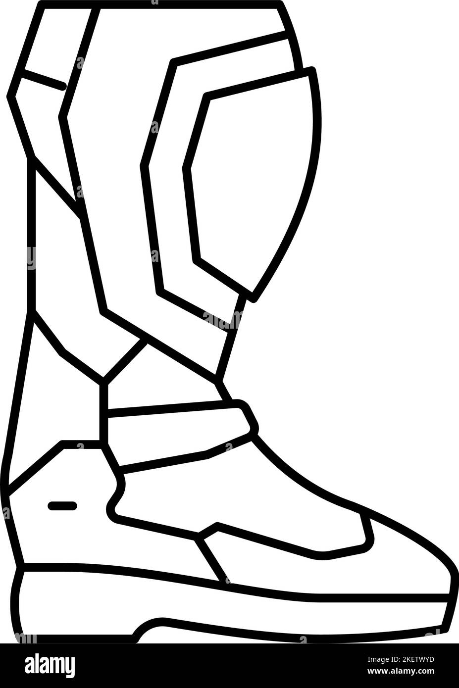 Motocross boots Stock Vector Images - Alamy