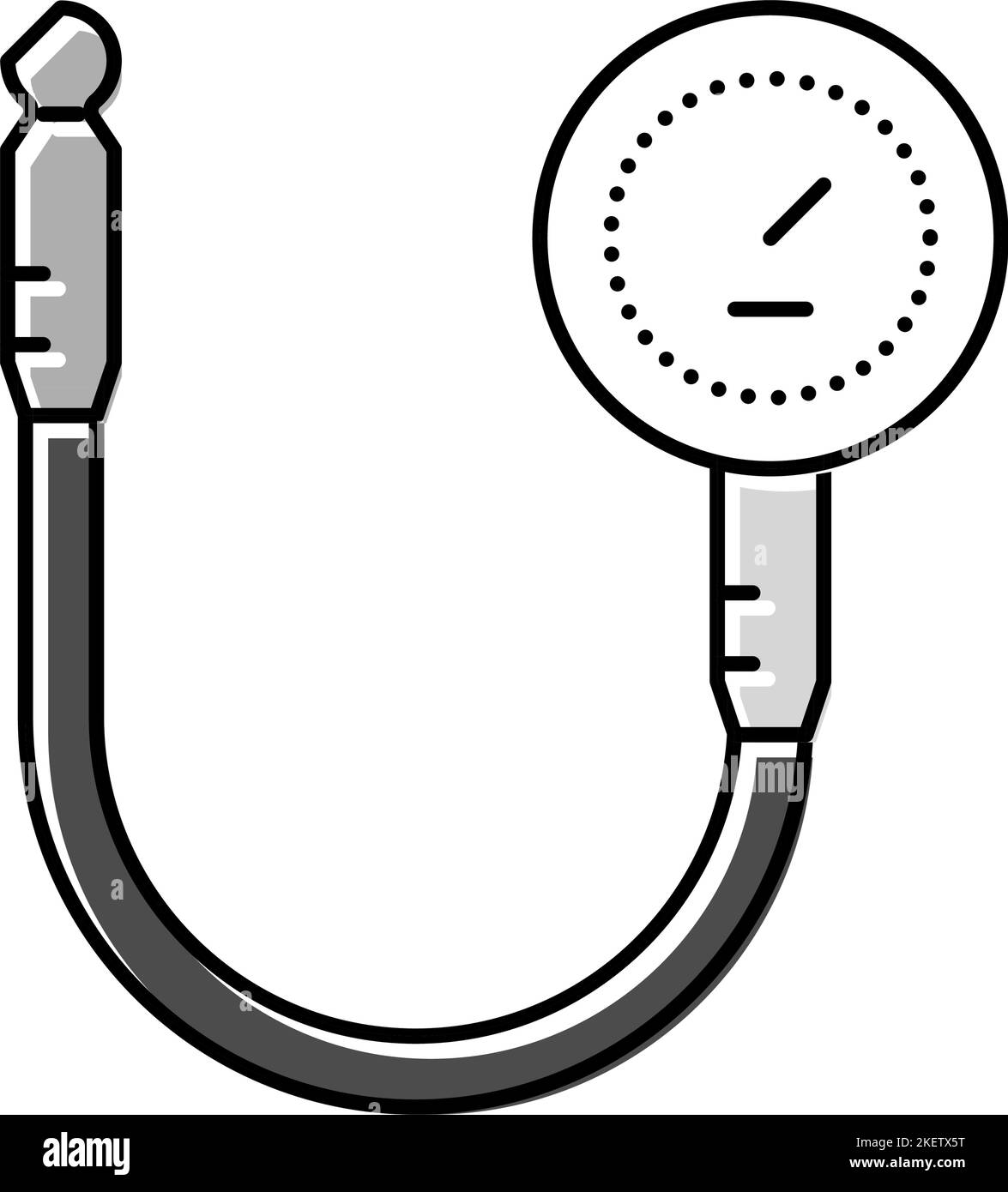 tire air pressure gauge motorcycle color icon vector illustration Stock ...