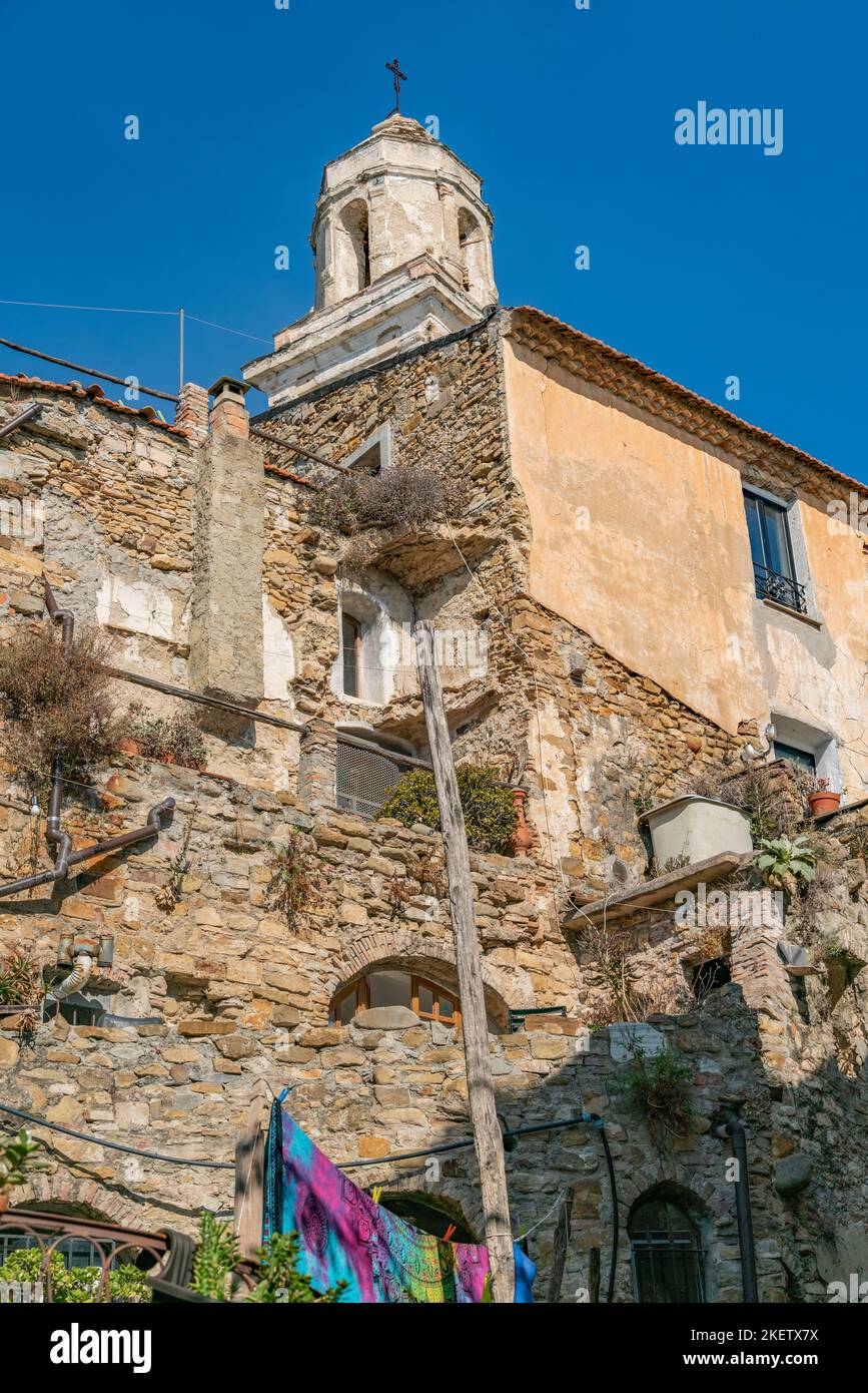 Impression of Bussana Vecchia, a former ghost town of the Liguria ...