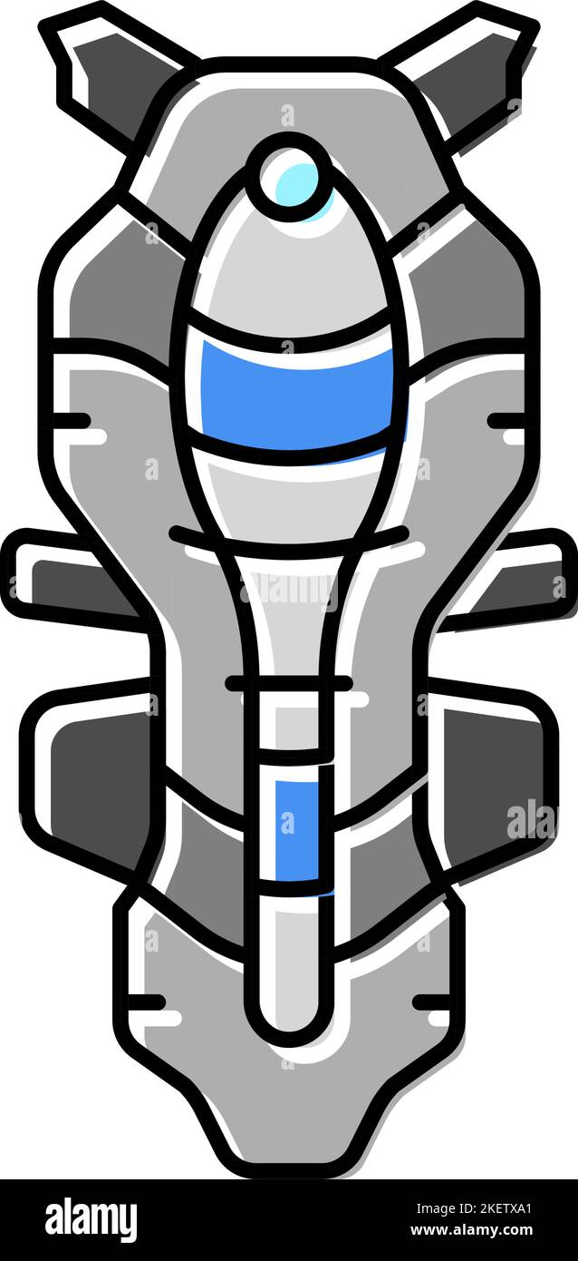 back protection motorcycle accessory color icon vector illustration ...