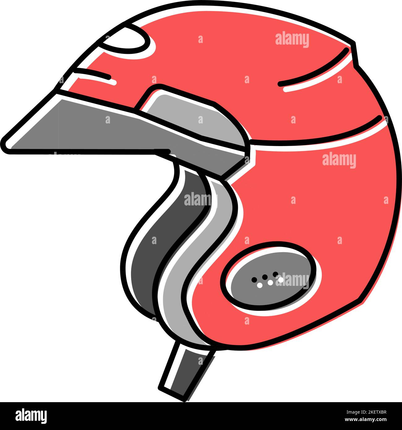 open face motorcycle helmet color icon vector illustration Stock Vector ...