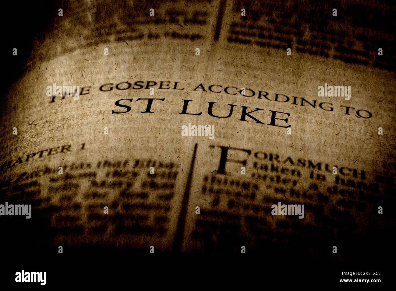 Bible New Testament Christian Teachings Gospel St Luke Saint Stock ...