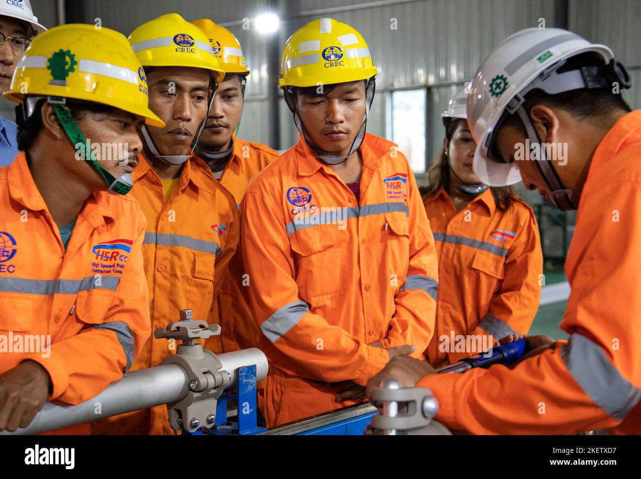 Bandung, Indonesia. 13th Nov, 2022. Indonesian technicians learn assembly skills during a hand ...