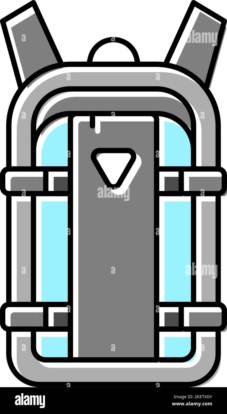 backpack motorcycle accessory color icon vector illustration Stock ...