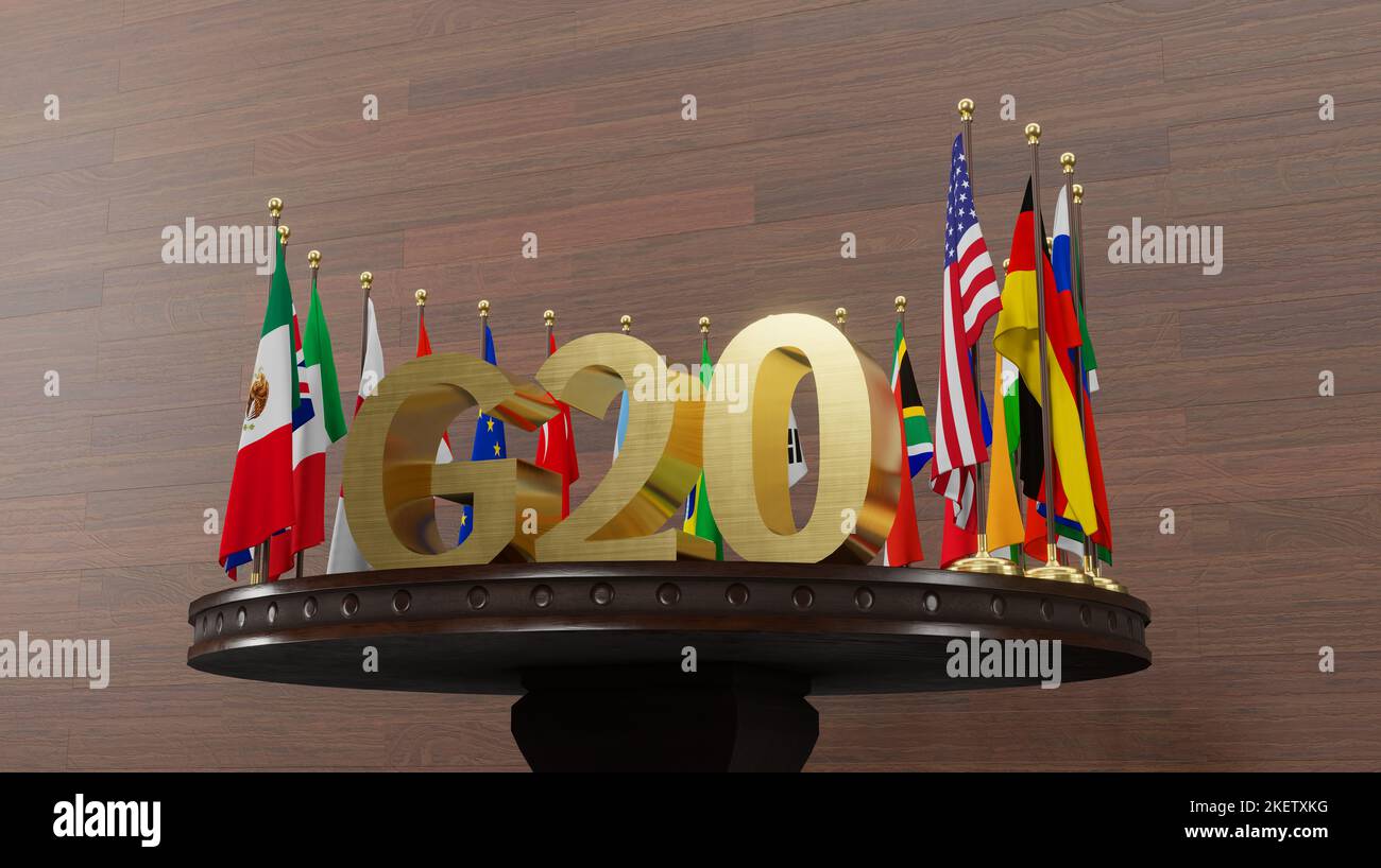 Flags G20 membership , Concept of the G20 summit or meeting, G20 ...