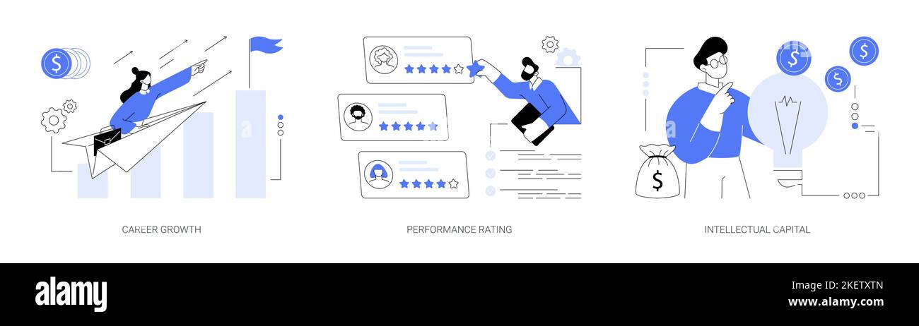 Employee efficiency abstract concept vector illustrations Stock Vector ...