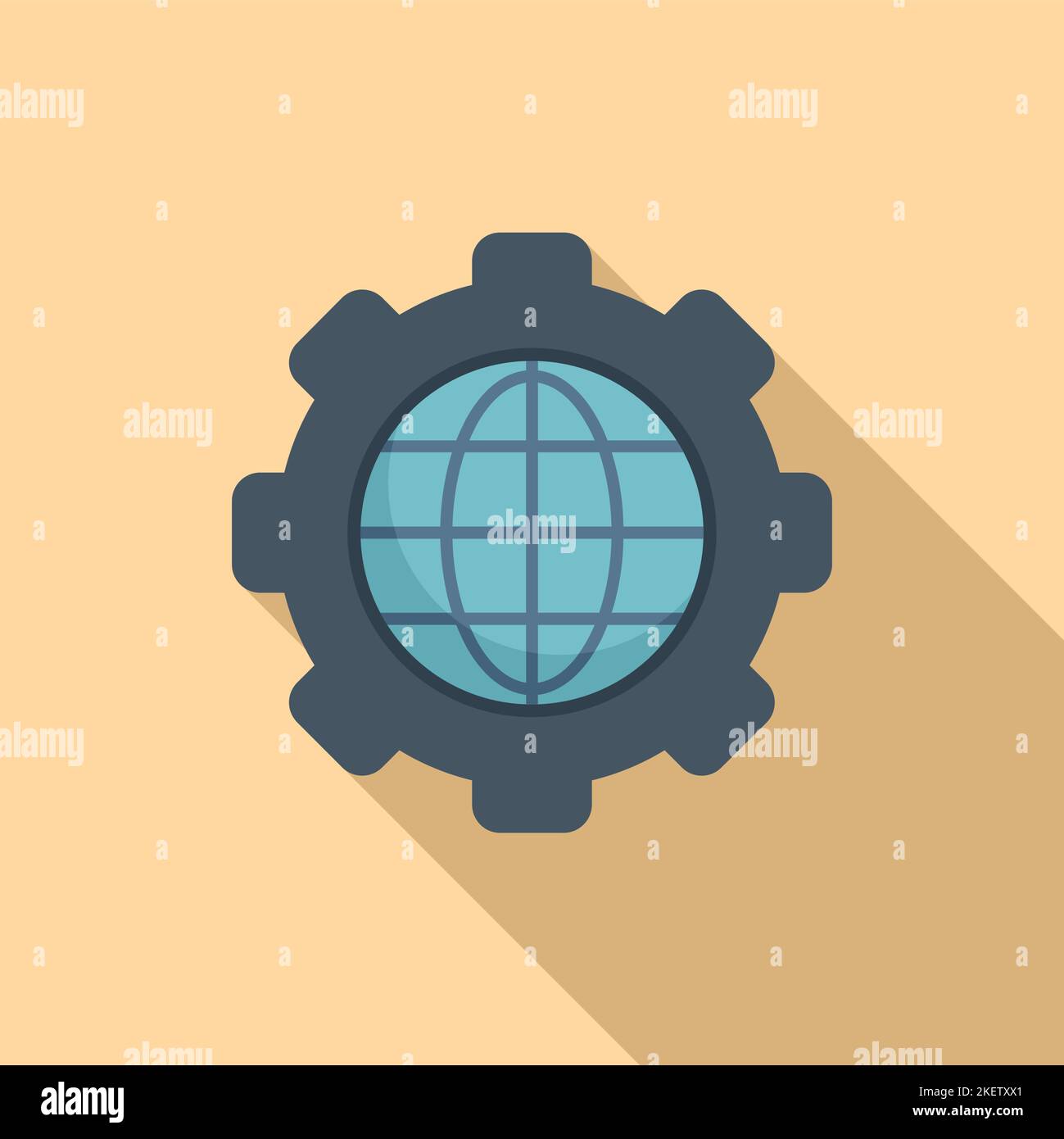 Global review icon flat vector. Star rate. Client service Stock Vector ...