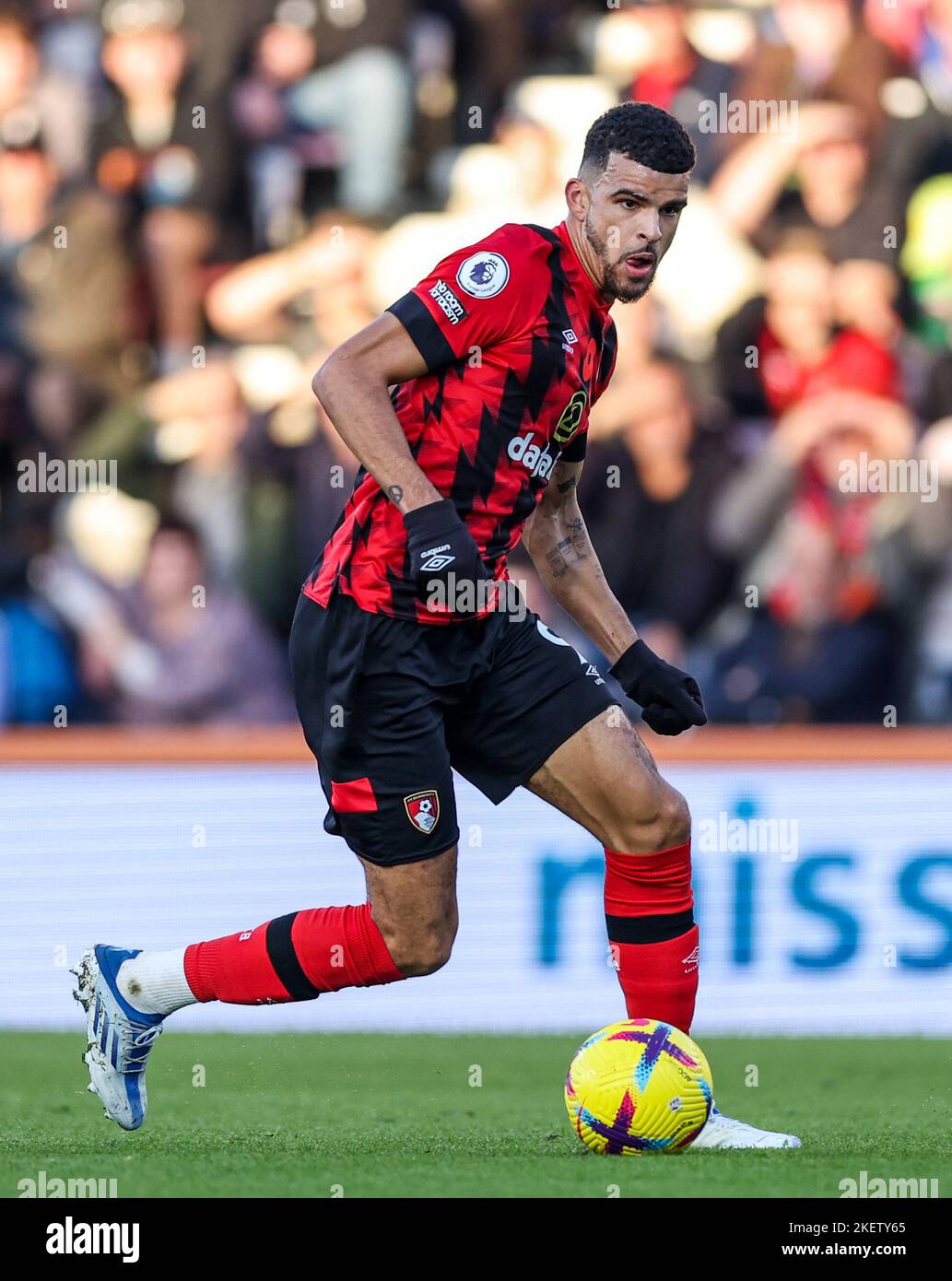 Bournemouth's Dominic Solanke in action during the Premier League match ...