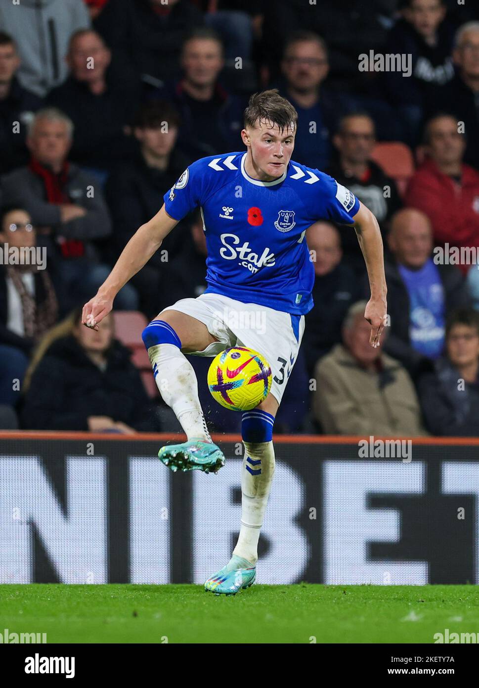 Everton's Nathan Patterson in action during the Premier League match at ...