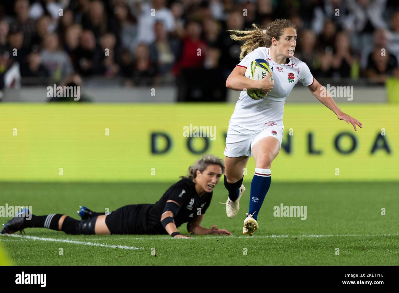 England's Abby Dow during the Women's Rugby World Cup final match at ...