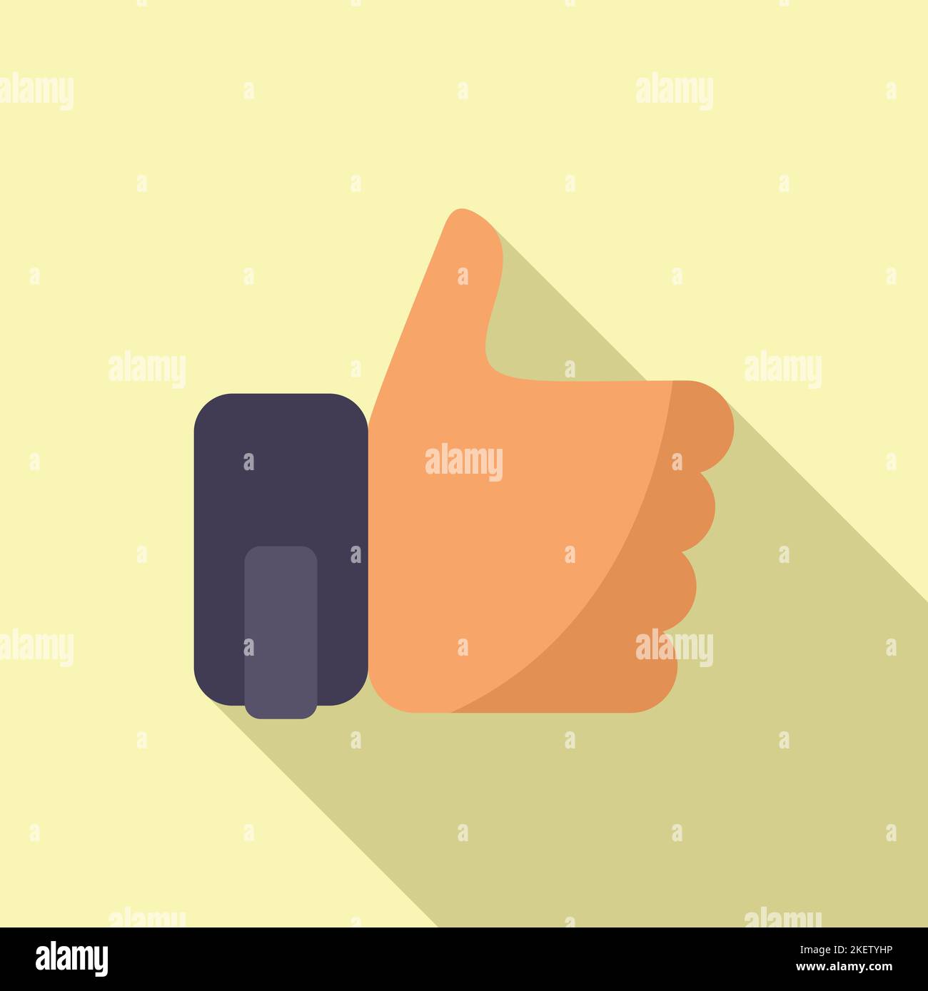 Thumb up icon flat vector. Customer feedback. User opinion Stock Vector ...