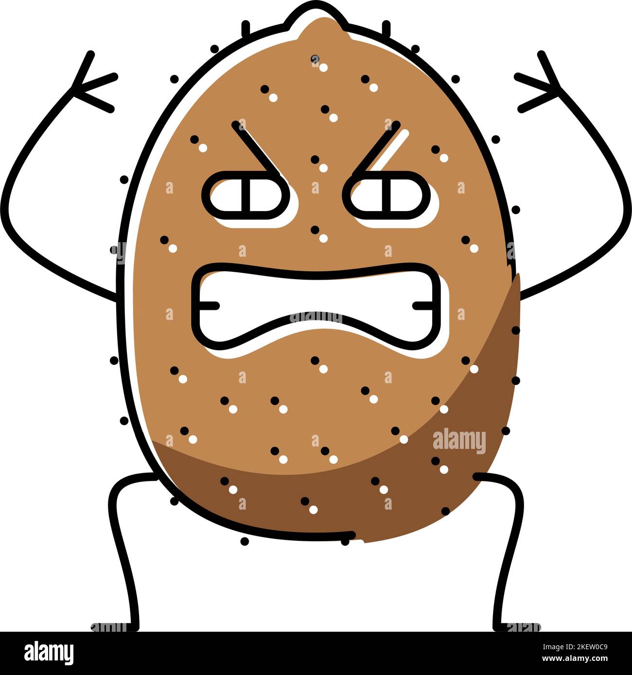 kiwi character color icon vector illustration Stock Vector Image & Art ...